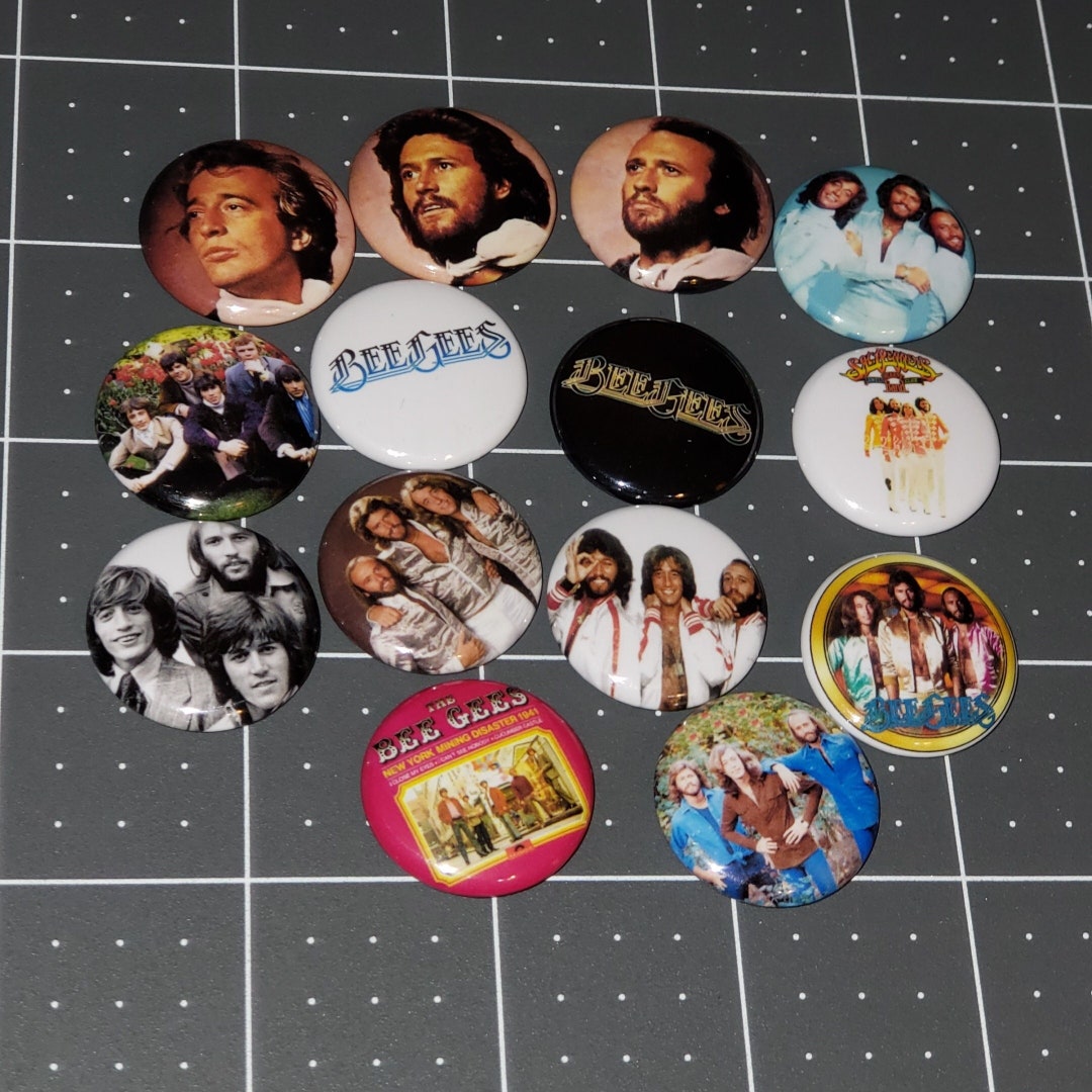 14 Bee Gees Buttons 1 Inch Pin Mini Vinyl LP Button Pins 60s70s Disco ...
