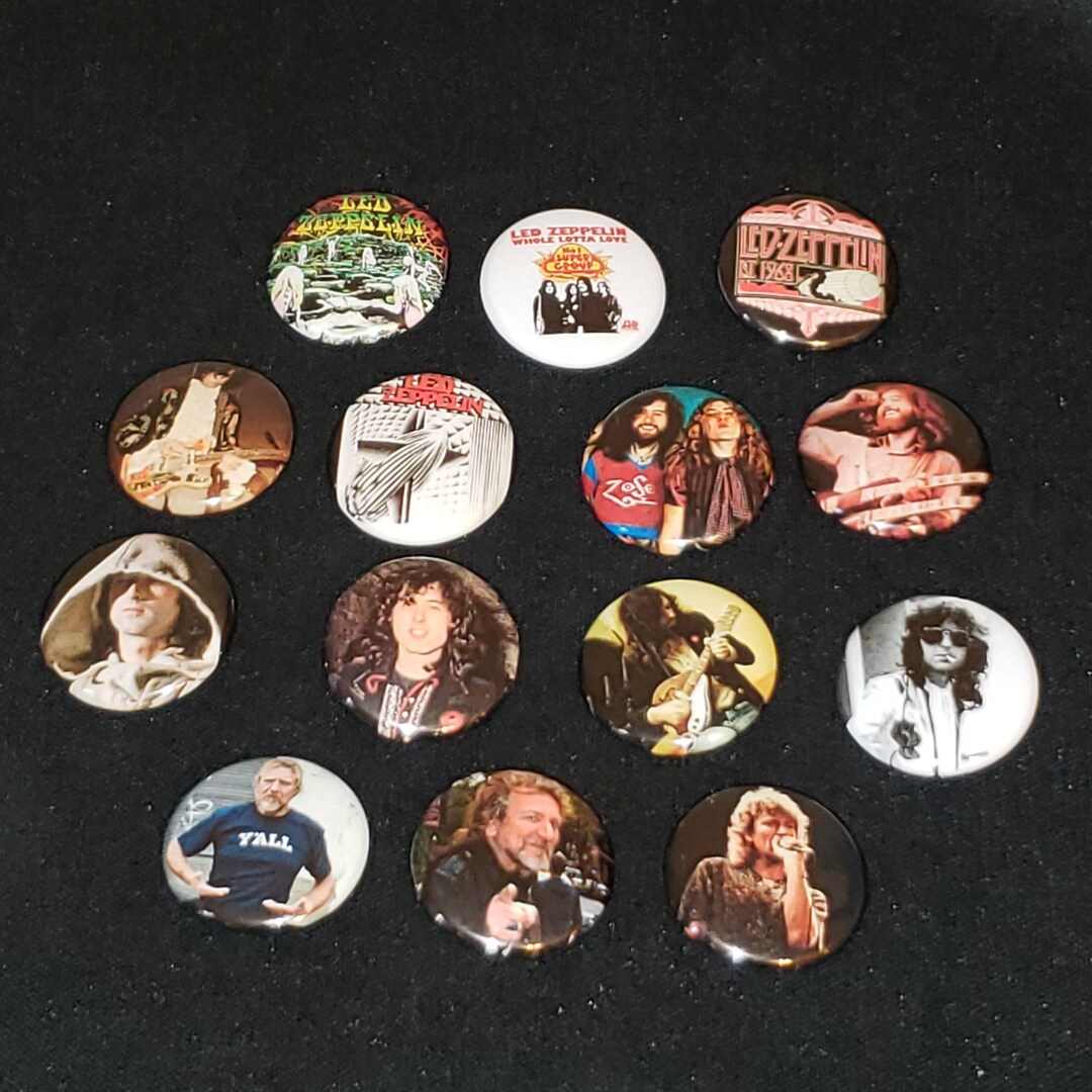 14 Led Zeppelin Buttons Pin Buttons Mini Vinyl LP 1 Inch Pins Page ...