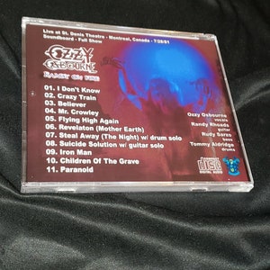 Ozzy Osbourne Live 1 CD 1981 Randy on Fire in Montreal Canada SBD Randy ...