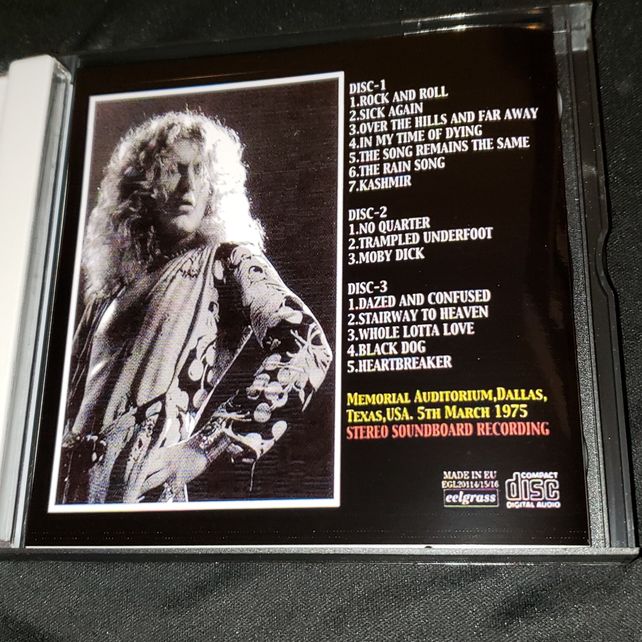 Led Zeppelin 3 CD Set Chasing the Dragon Live 1975 Dallas Texas 1975 ...