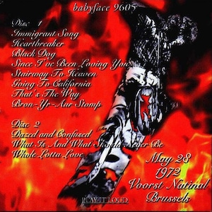 Led Zeppelin 2 CD Burning Ticket Live in Brussels Belgium at Forest ...