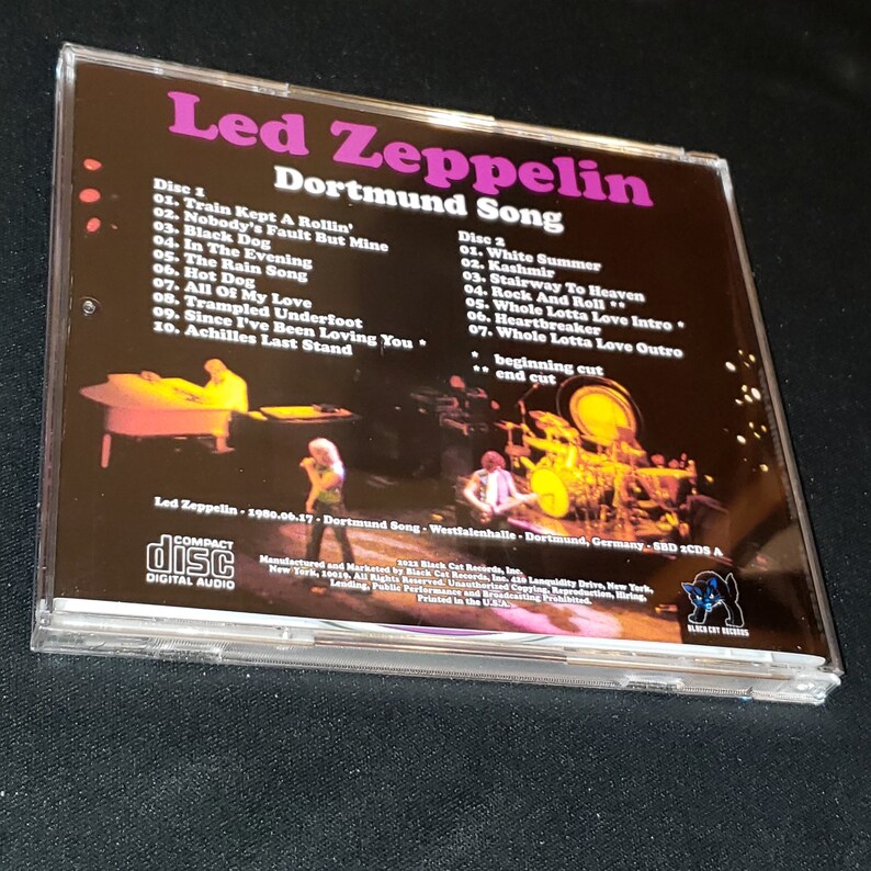 Led Zeppelin Live 2 CD Set Dortmund Song Live in 1980 Germany - Etsy