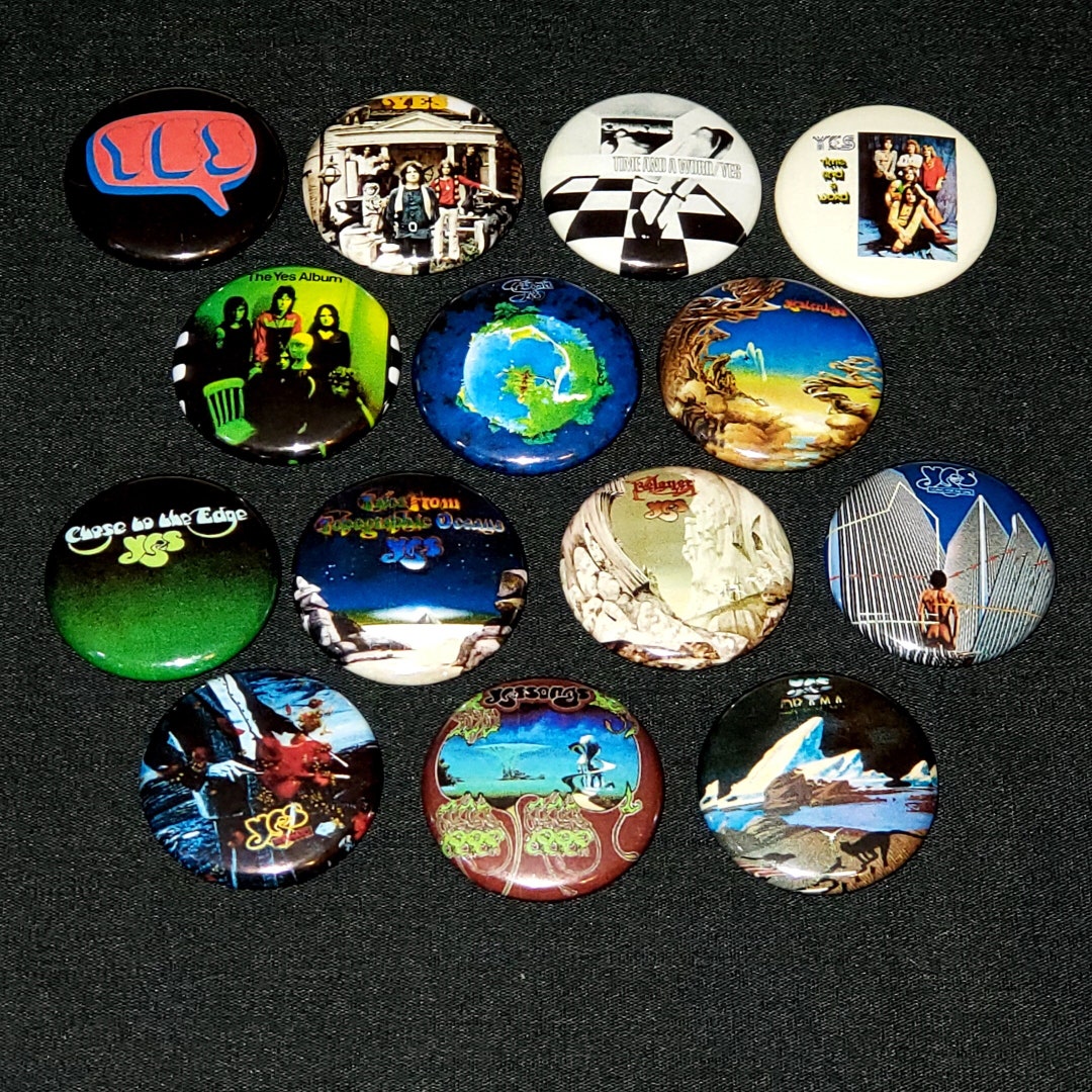 14 YES Buttons 1 Inch Button Pin Pins Badge Badges Lot A 70s Album ...