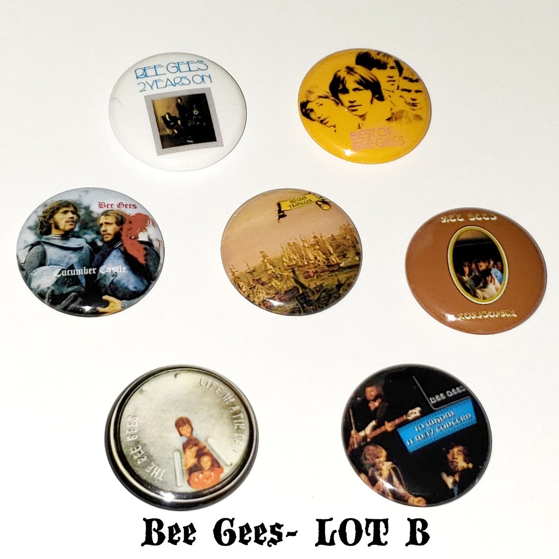 35 Bee Gees Buttons 1 Inch Pin 70s Logo Disco 70s Classic Mini | Etsy