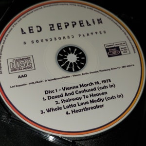 Led Zeppelin 4 CD Set A Soundboard Platter Live in 1973 Comp Shorter ...