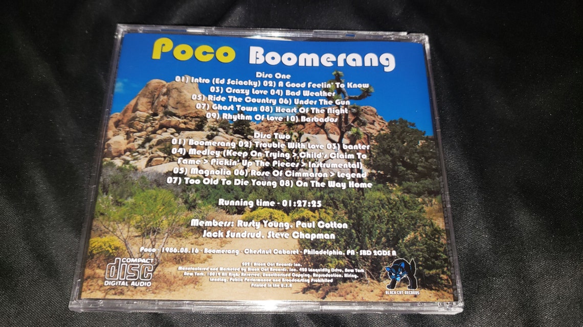 Poco 2 CD Live in Philadelphia Boomerang Rare Soundboard 1986 Show - Etsy