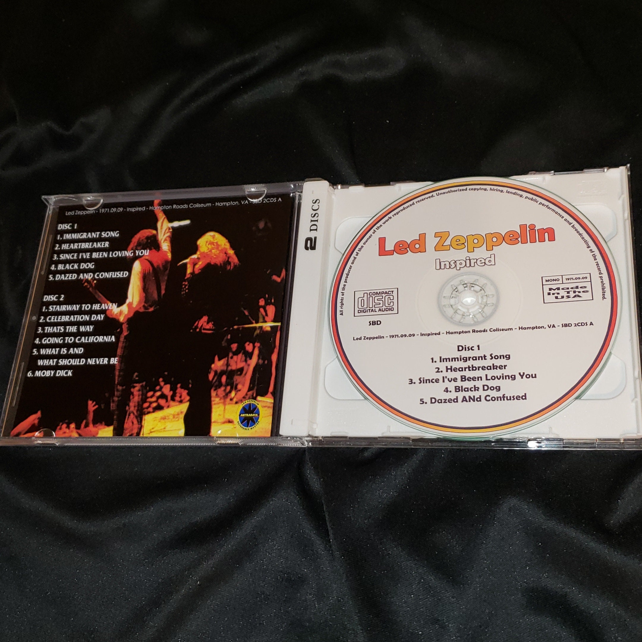 Led Zeppelin 2 CD Set Inspired Live in Hampton 1971 Robert - Etsy
