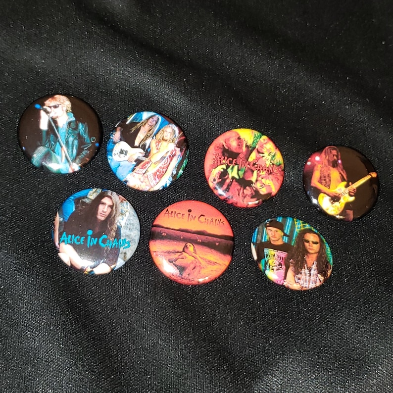 14 Alice in Chains Buttons Pin Buttons Mini Vinyl LP Covers 1 Inch Pins ...