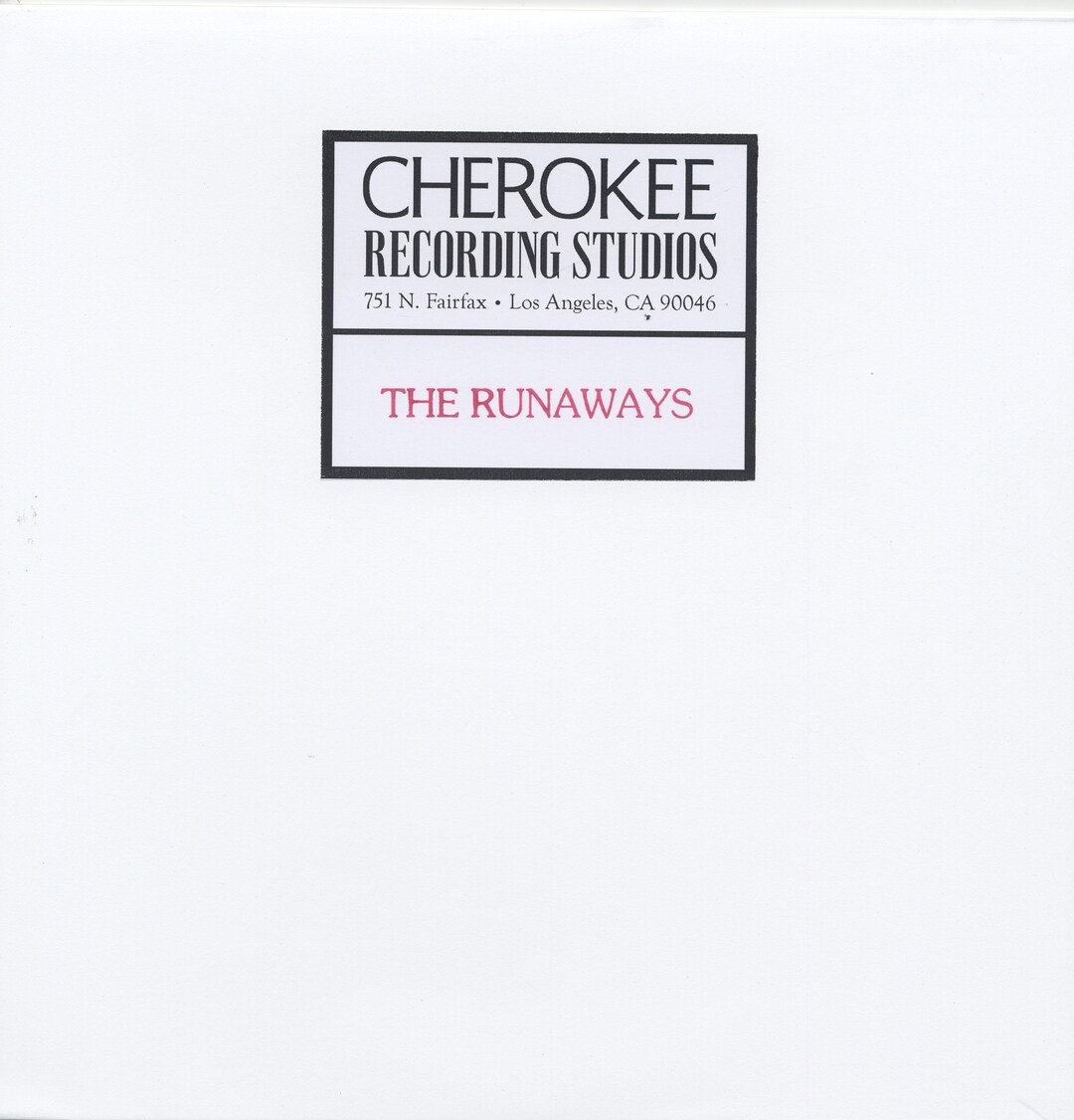 Runaways 1 CD Cherokee Studios Demos in West Hollywood CA 1975 Joan Jett - Etsy