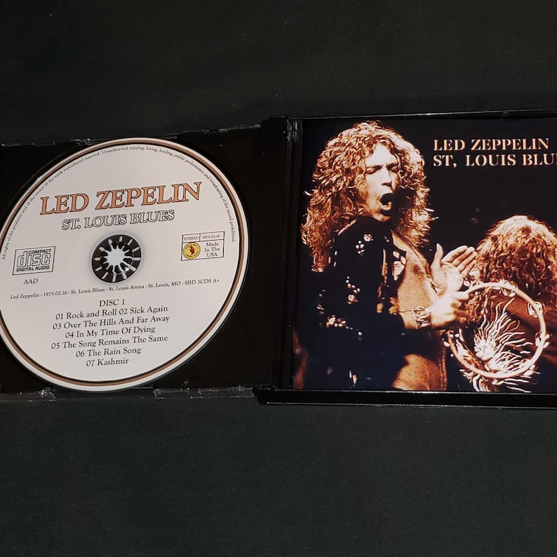 Led Zeppelin 3 CD Set St Louis Blues Live in St. Louis MO 1975 Jimmy ...