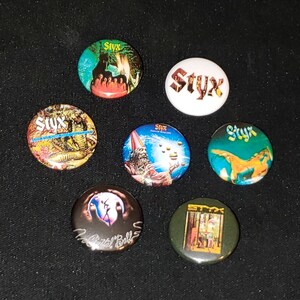 14 Styx Buttons 1 Inch Mini Albums Shirts Poster Replica Dennis Deyoung ...