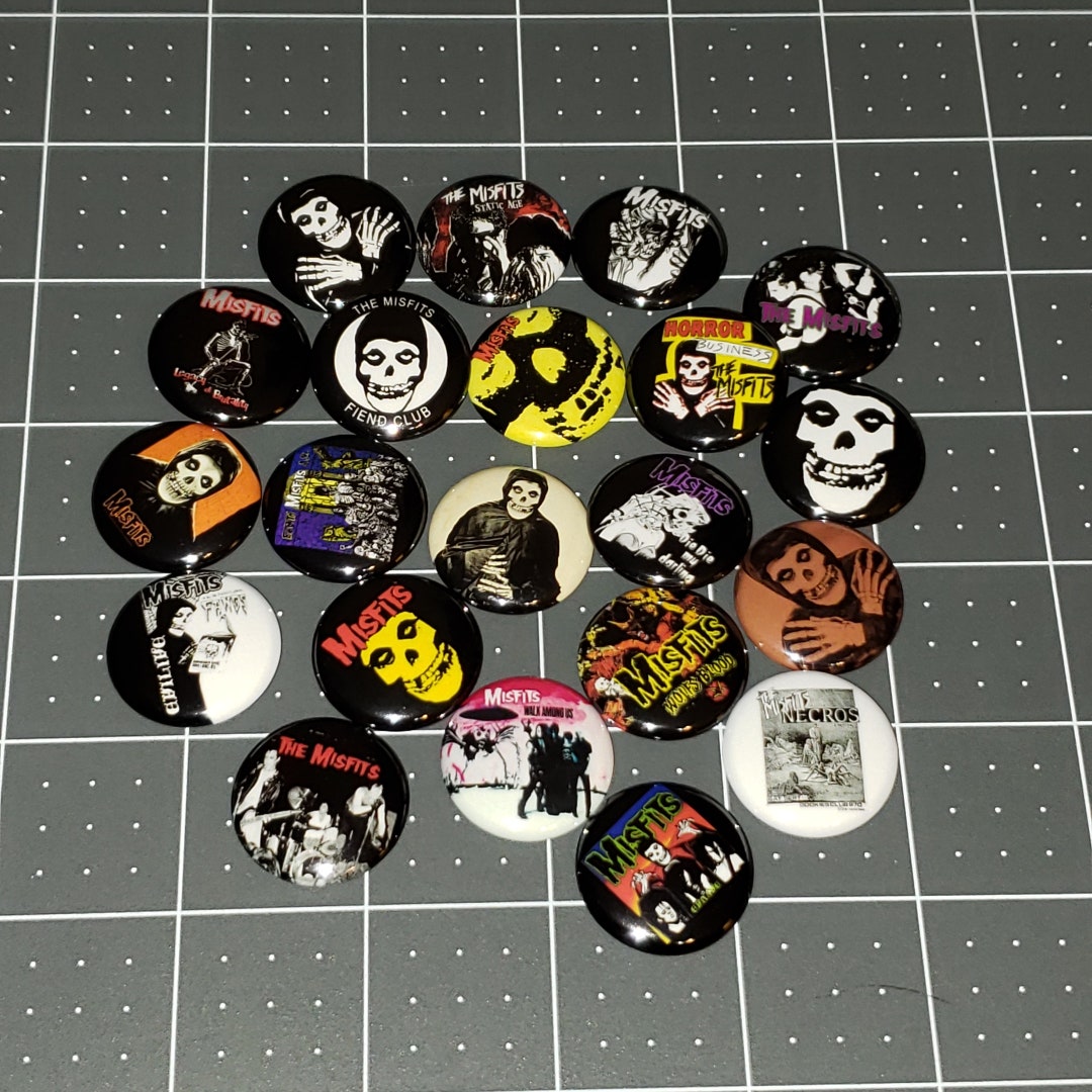 21 Misfits Buttons 1 Inch Pin Mini Vinyl LP Button Pins Danzig Samhain ...