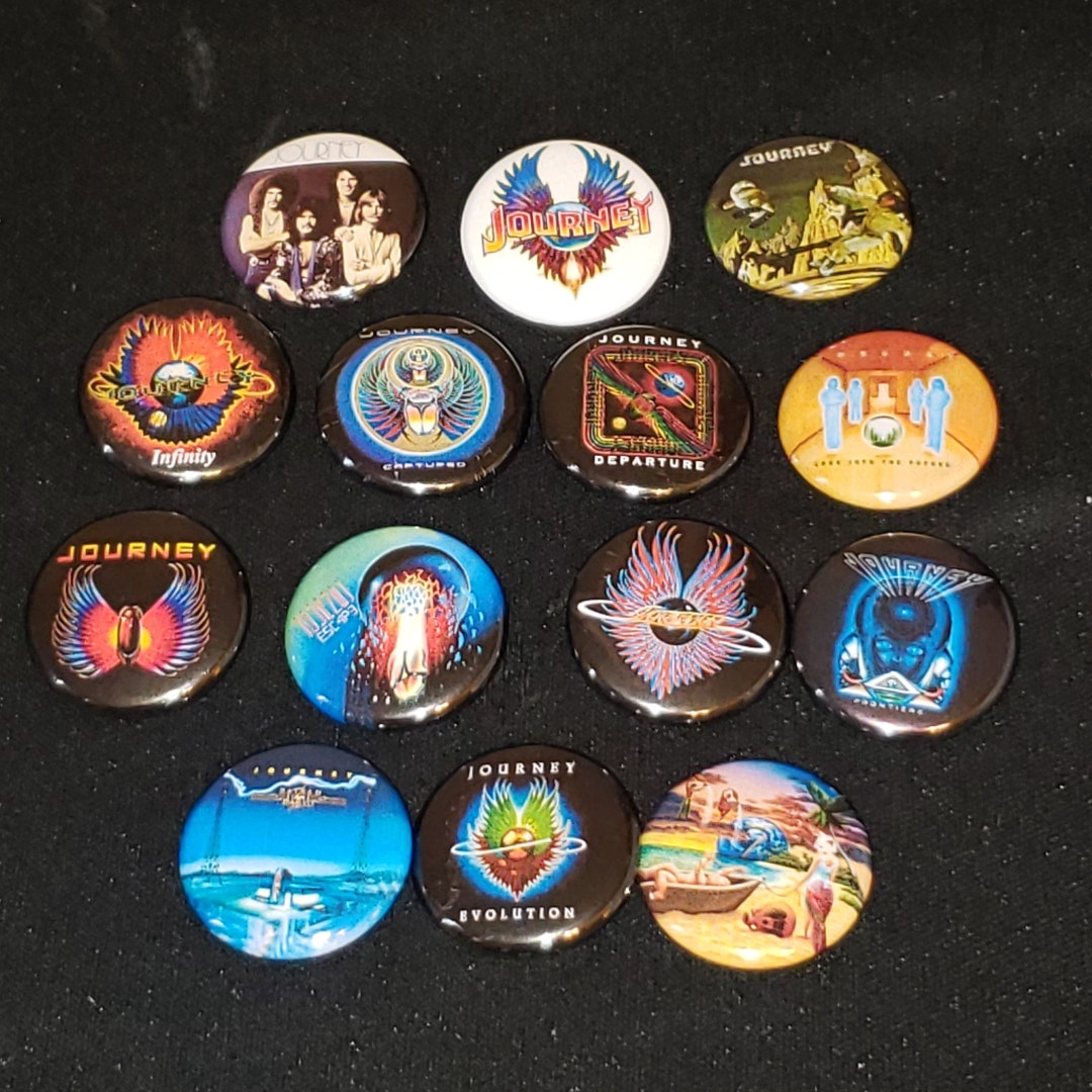 14 Journey Buttons Pin Buttons Mini Vinyl LP 1 Inch Pins Steve Perry ...