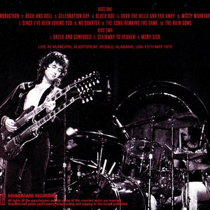 Led Zeppelin Live 2 CD Set Definitive Mobile Live at Mobile AL in 1973 ...