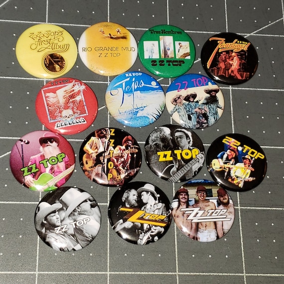 14 ZZ Top Buttons Pin Buttons Mini Vinyl LP Covers 1 Inch Pins - Etsy