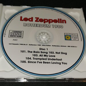 Led Zeppelin Live 2 CD Set Rotterdum Live in Rotterdam Holland 1980 ...