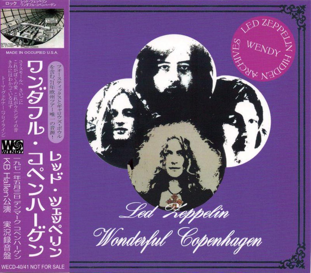 Led Zeppelin Live 2 CD Wonderful Copenhagen Denmark 1971 Rare Songs ...