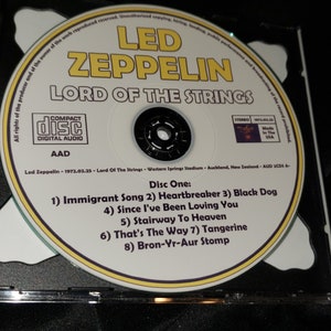 Led Zeppelin Live 2 CD Set Lord of the Strings in Auckland New Zealand ...