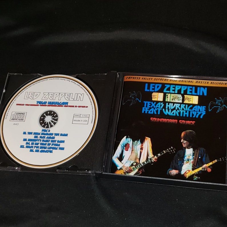 Led Zeppelin 3 CD Set Texas Hurricane Live 1977 Fort Worth Texas 1975 W ...