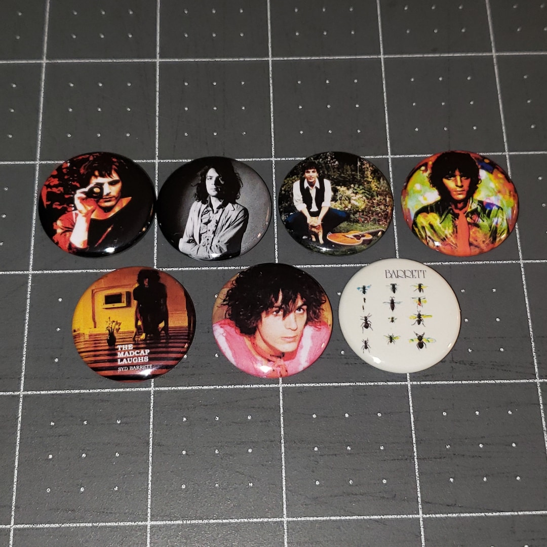 7 Syd Barrett Pink Floyd Buttons 1 Inch Button Pins Solo Mini Pin- Lot ...