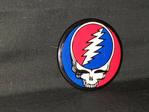 1 Grateful Dead Vintage Steal Your Face Button Pin 2.… - Gem 1 Grateful Dead Vintage Steal Your Face Button Pin 2.… - Gem