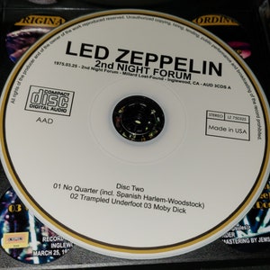 Led Zeppelin Live 3 CD Set Mike Millard Lostfound 2nd Night Forum ...