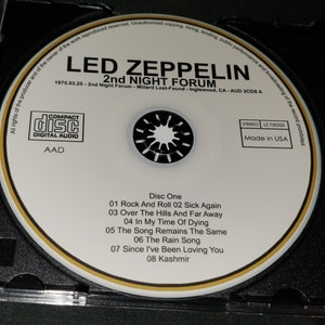 Led Zeppelin Live 3 CD Set Mike Millard Lostfound 2nd Night Forum ...