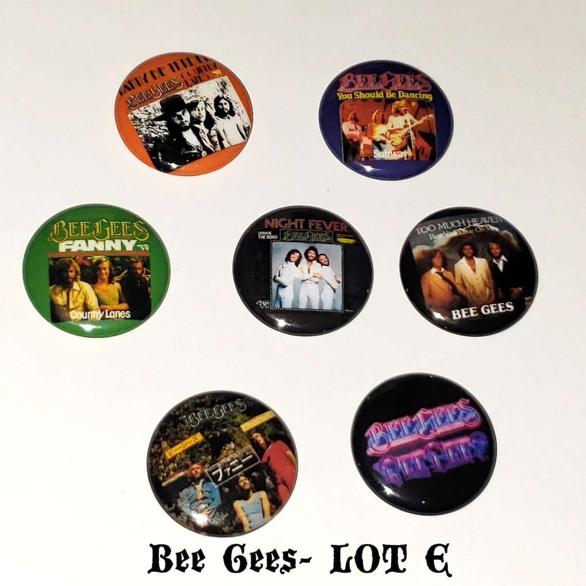 35 Bee Gees Buttons 1 Inch Pin 70s Logo Disco 70s Classic Mini | Etsy