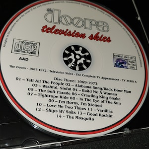 The Doors 3 CD Live Set Television Skies the Complete TV Appearances ...
