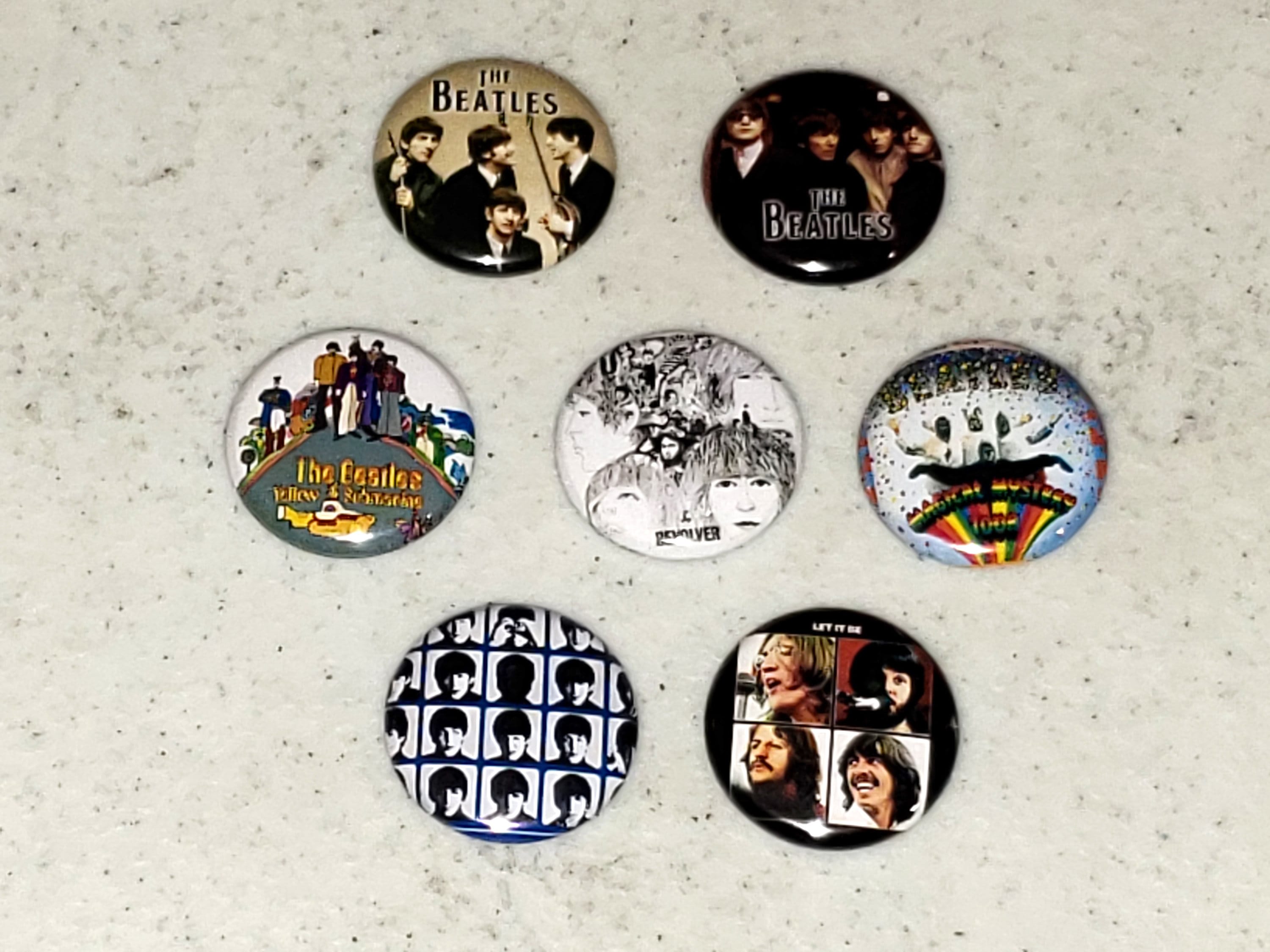 7 Beatles Buttons 1 Inch Button John Paul George Ringo Mini | Etsy