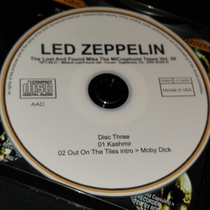 Led Zeppelin 4 CD Set Mike Millard Lost and Found Vol. 50 Inglewood, CA ...