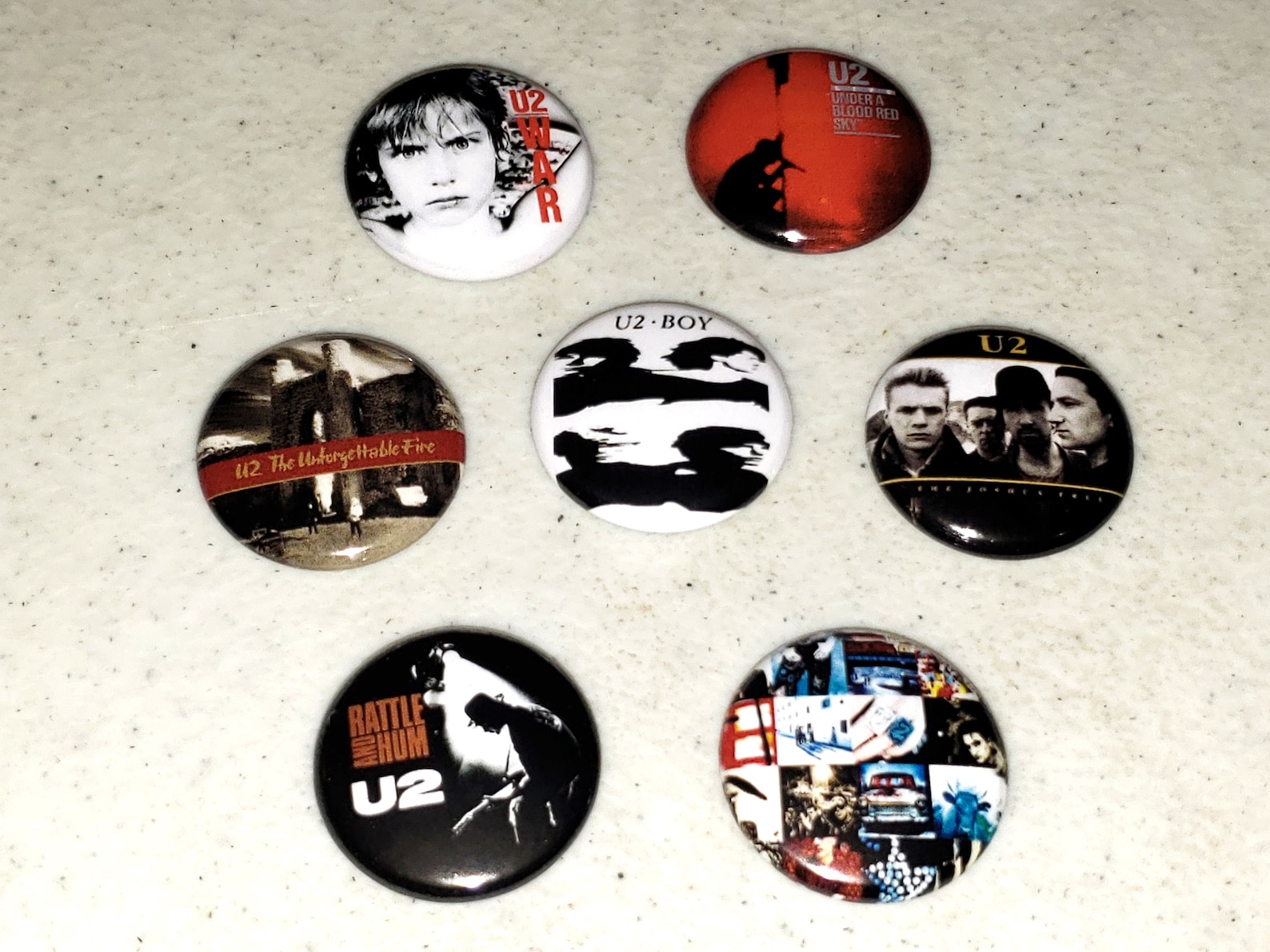 7 U2 Buttons 1 Button Pin Pins Badge Badges Bono Edge Early - Etsy