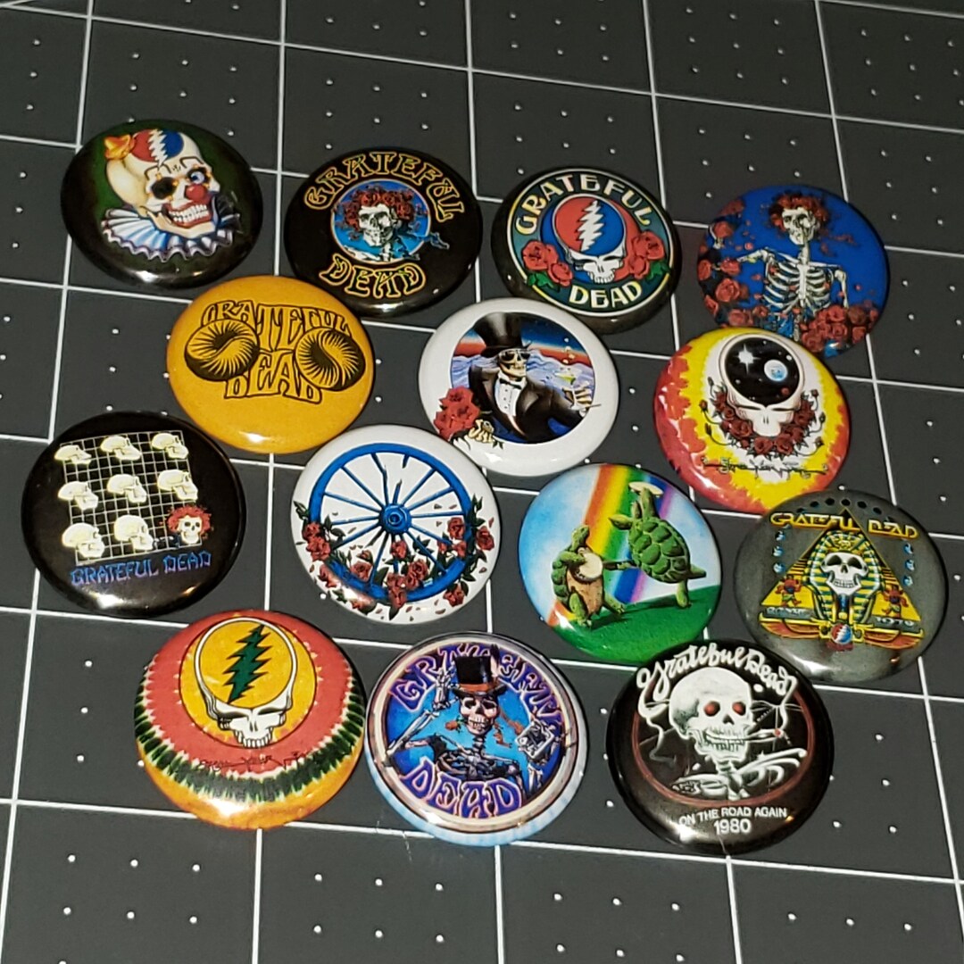 14 Grateful Dead Buttons 1 Inch Pin Mini Vinyl LP Button Lot C the ...