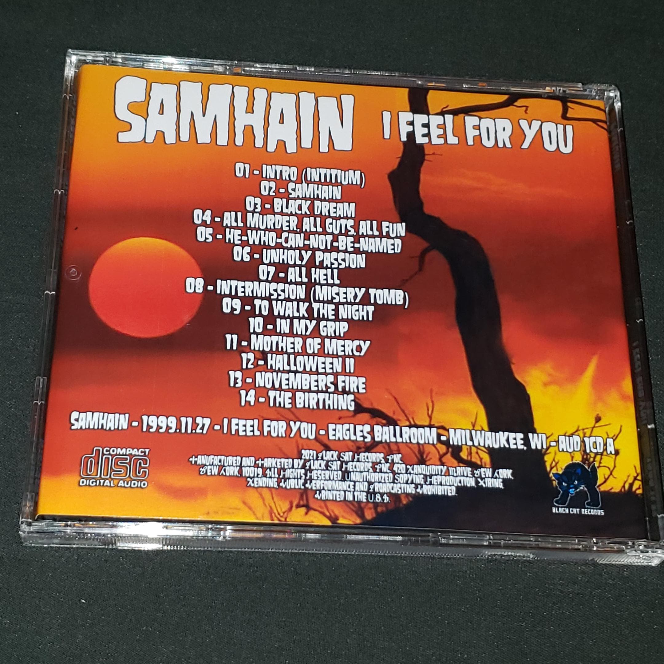 Samhain Misfits Live 1 CD Feel for You Live at Eagles Ballroom 1999 ...