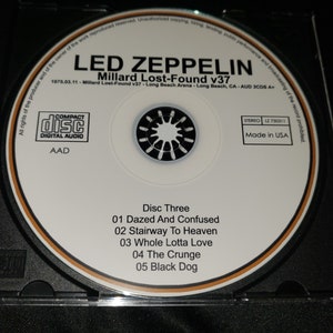 Led Zeppelin Live 3 CD Set Mike Millard Lost and Found V37 Long Beach ...