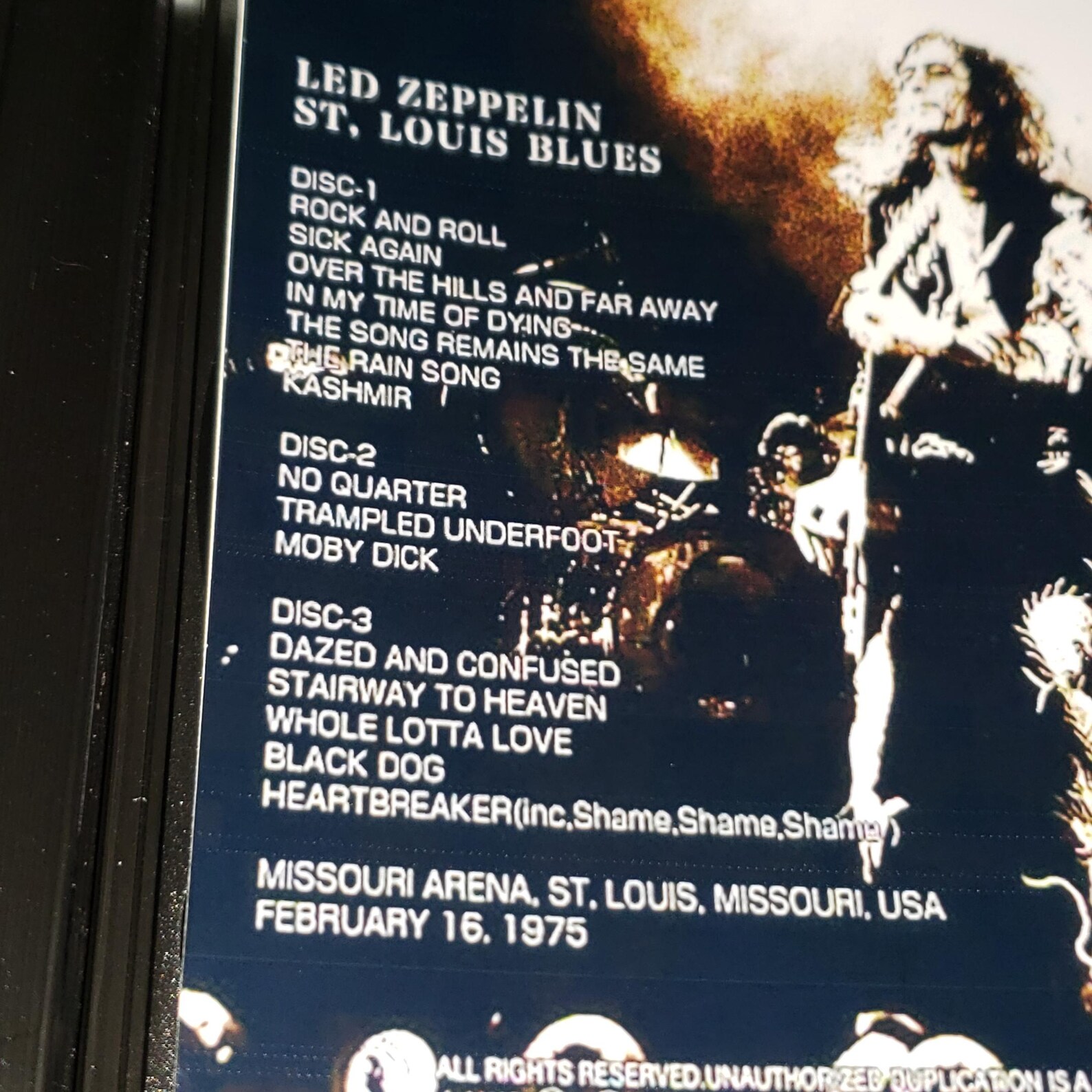 Led Zeppelin 3 CD Set St Louis Blues Live in St. Louis MO 1975 Jimmy ...