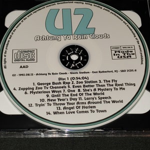 U2 Live 2 CD 1992 Achtung Ya Rain Clouds Giants Stadium Soundboard New ...