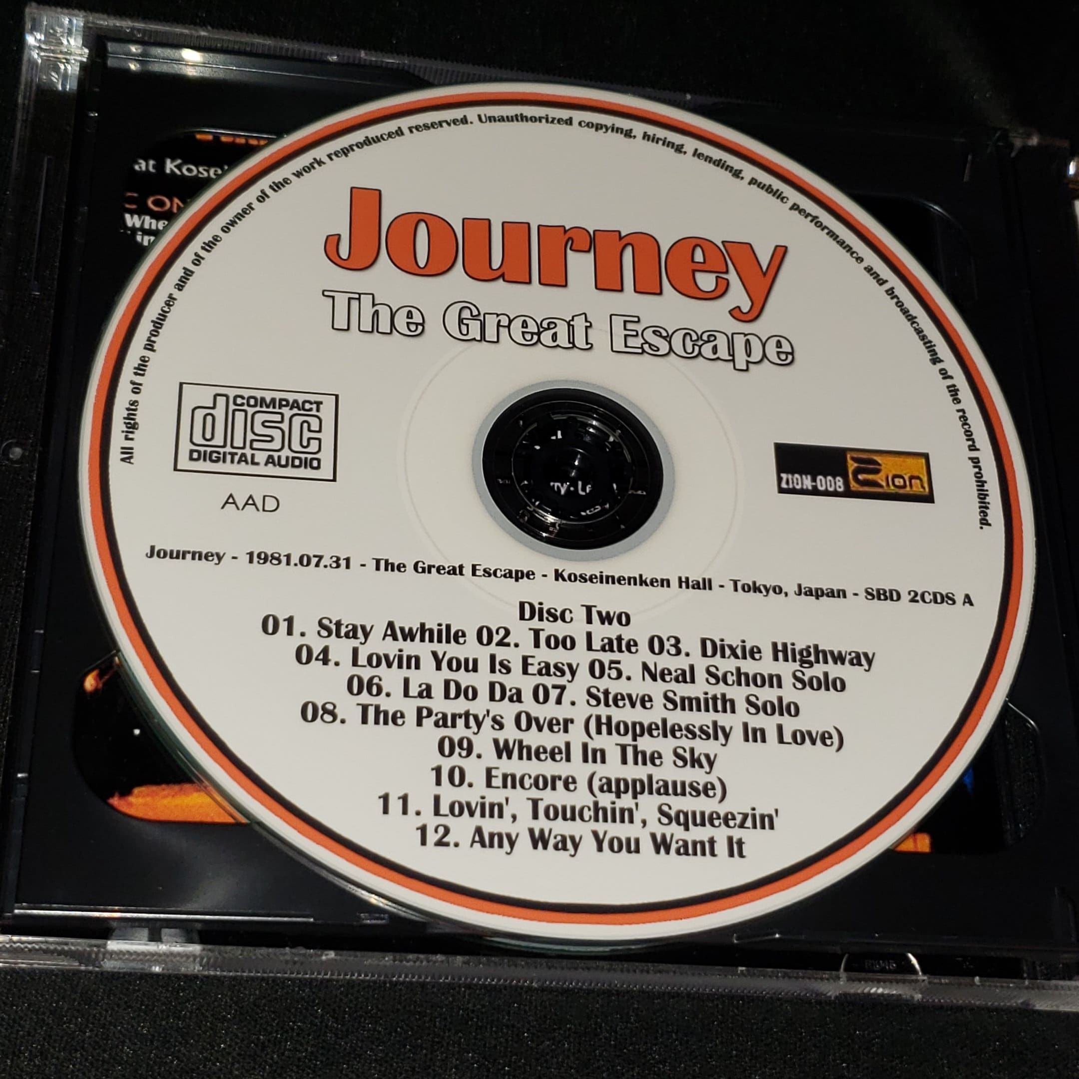 Journey Live 2 CD Set the Great Escape Live in Tokyo Japan - Etsy