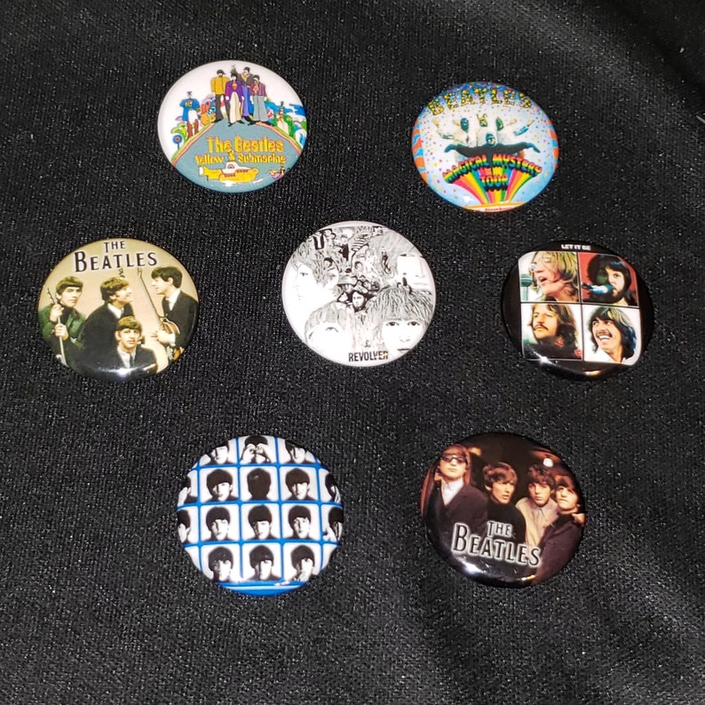 21 the Beatles Buttons 1" Inch Pins Mini Vinyl LP Albums Paul Mccartney ...