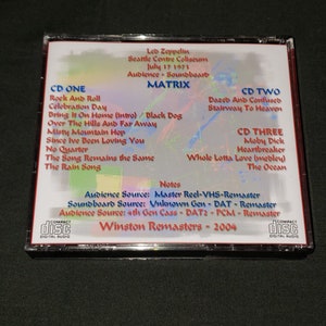 Led Zeppelin 3 CD Set Seattle Matrix Live 1973 in Seattle, WA Jimmy ...