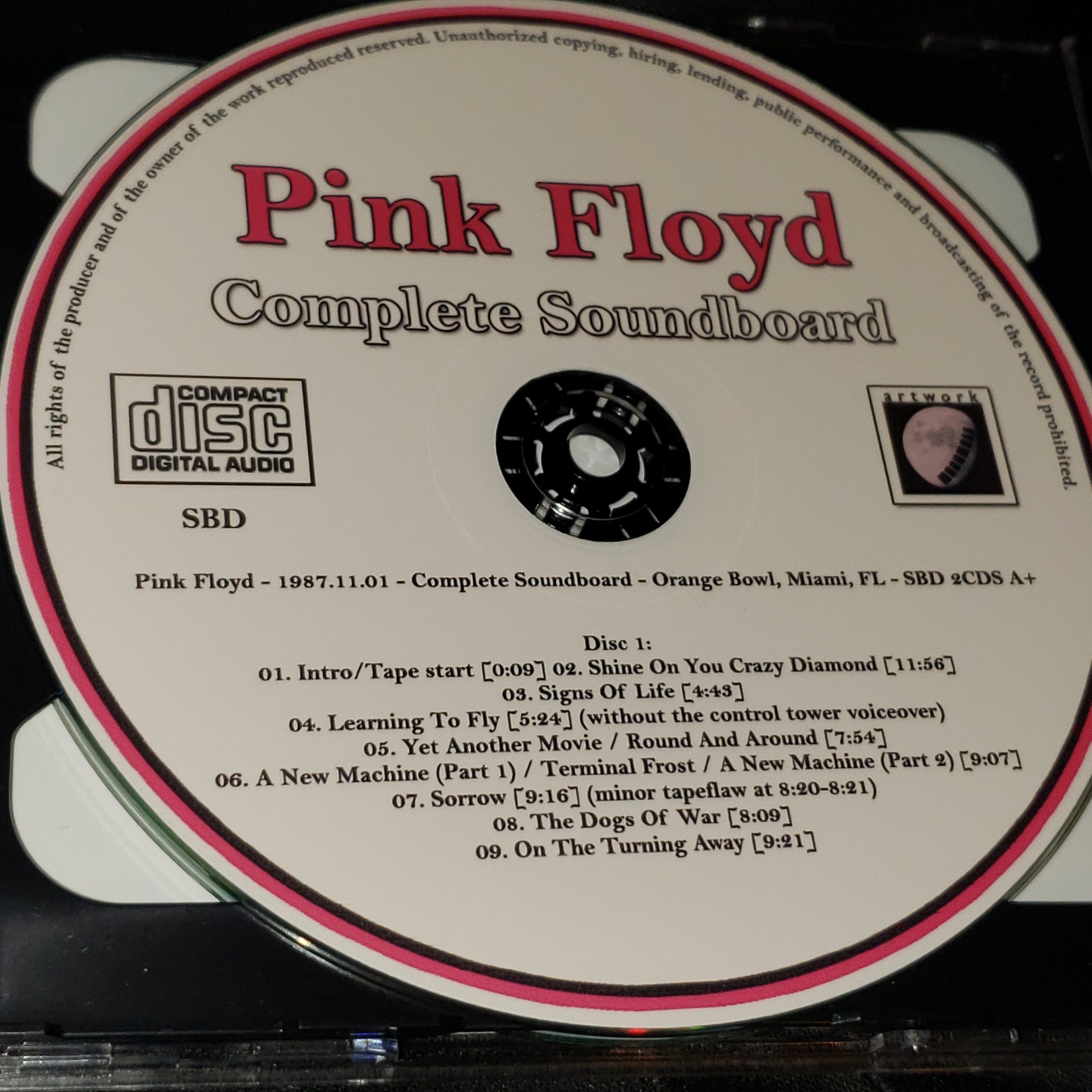 Pink Floyd 2 CD Set Complete Soundboard at the Orange Bowl - Etsy