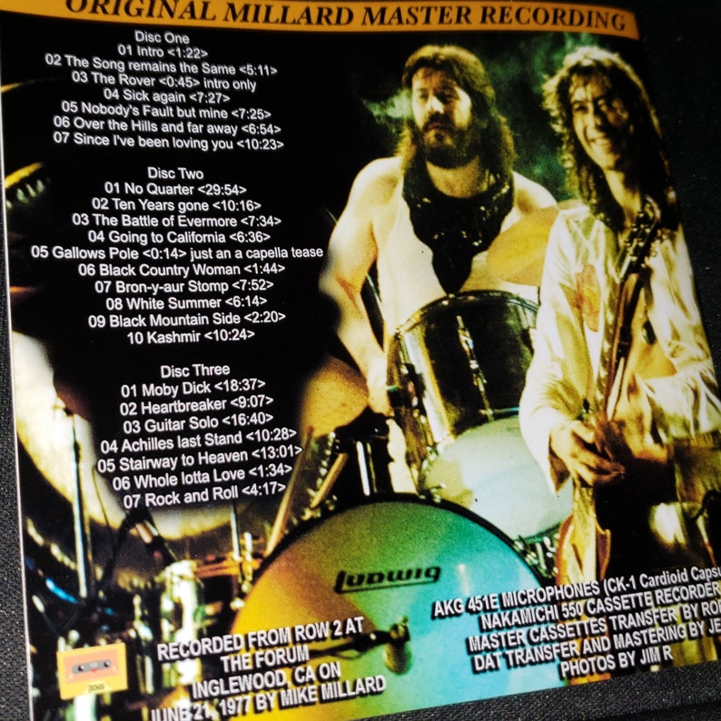 Led Zeppelin 4 CD Set Mike Millard Lost and Found Vol. 50 Inglewood, CA ...