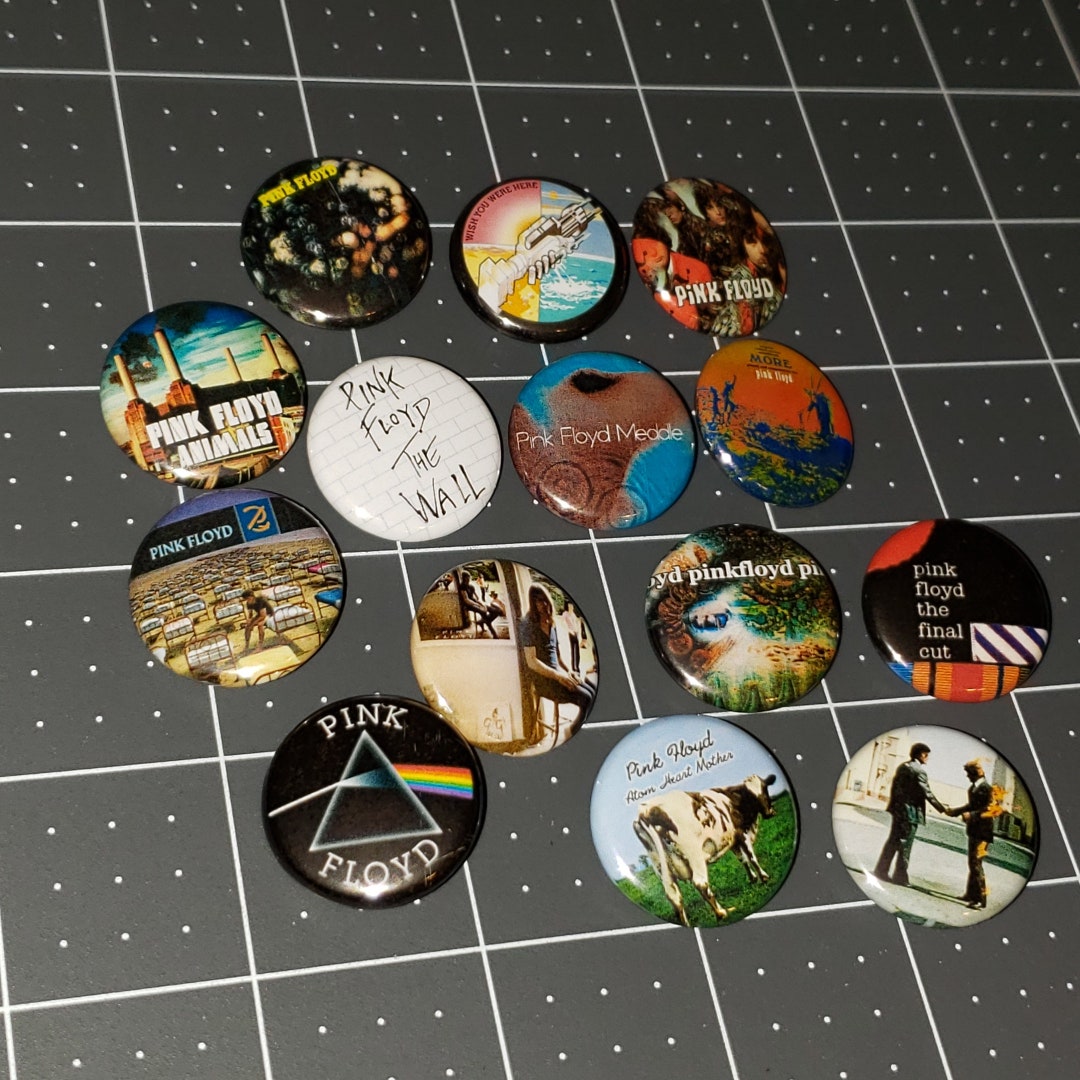 14 Pink Floyd Buttons 1 Inch Mini Vinyl LP Button Pins Animals Meddle ...