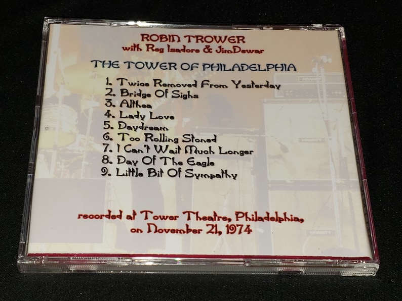 Robin Trower Live 1 CD 1974 the Tower of Philadelphia Bridge of Sighs ...