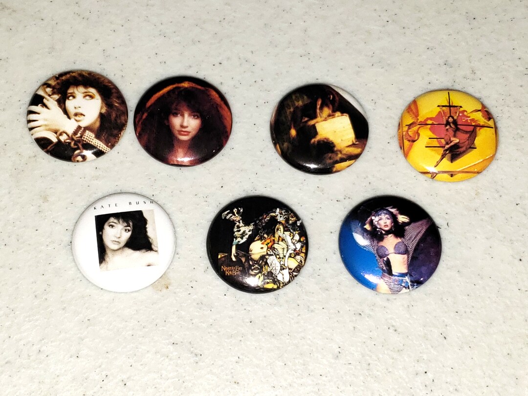 7 Kate Bush Buttons Button Pin Pins Mini Album LP Record Covers Replica ...