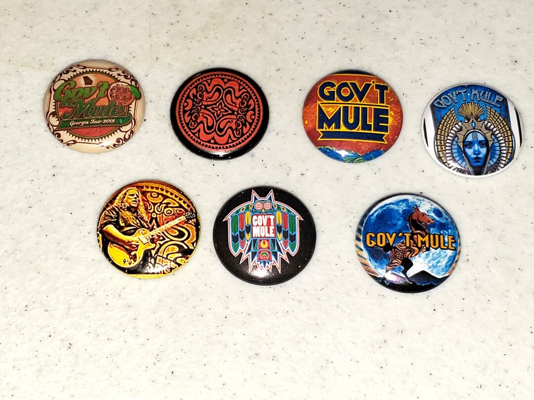 7 Gov't Mule Buttons 1 Inch Button Pin Pins Warren Haynes Allman ...