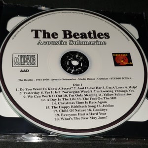 The Beatles 2 CD Acoustic Submarine 1964-1970 Demos Outtakes Mccartney ...