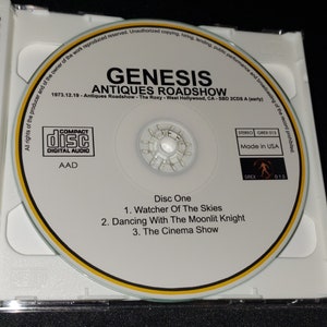 Genesis Live 2 CD Set Antiques Roadshow 1973 at the Roxy Phil Collins ...