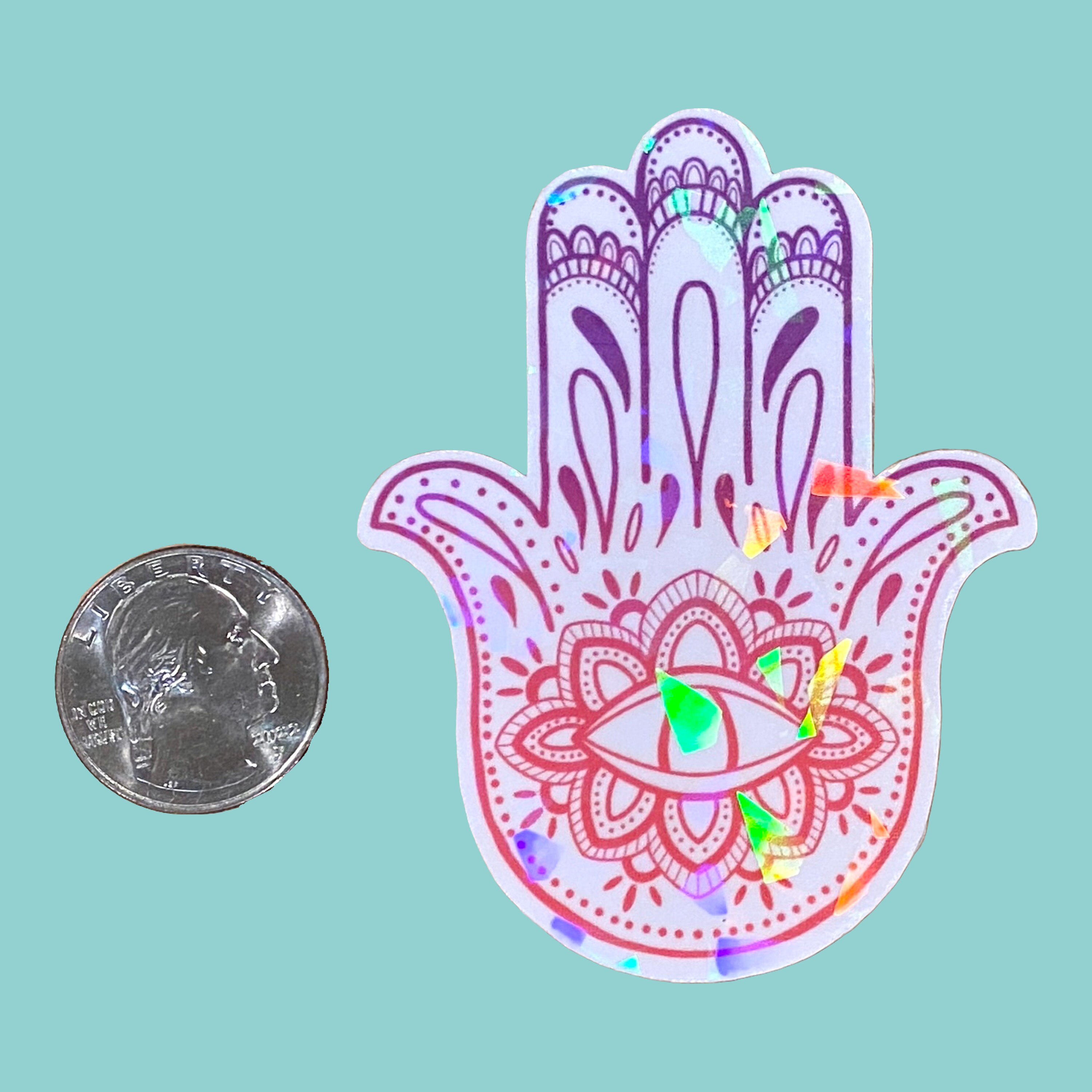Hamsa Sticker, Evil Eye Sticker, Hamsa Hand, Yoga Sticker - Etsy