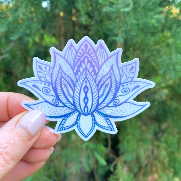 Lotus Flower Sticker - Etsy